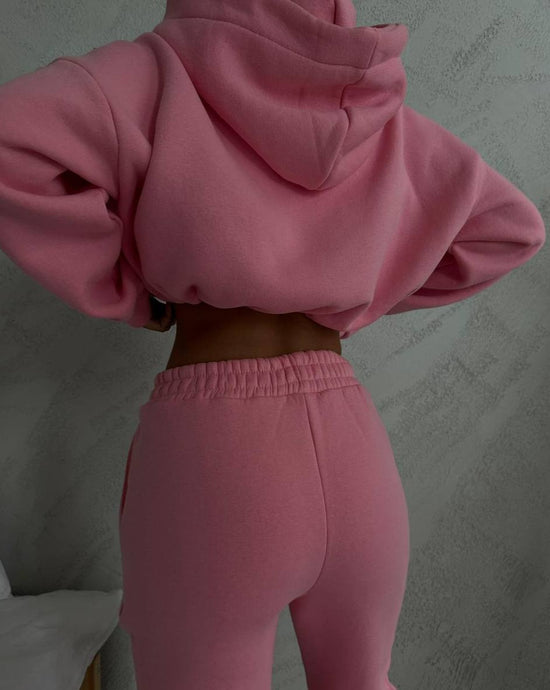Yuri Pink Premium Sweat Set | Oversized Hoodie & Sweatpants – MUTU